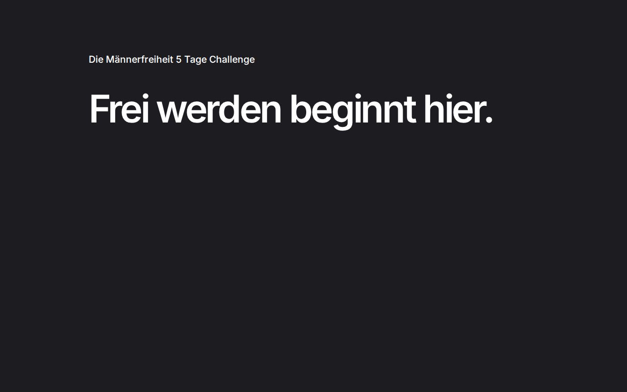 Die 5-Tage Männer-Challenge